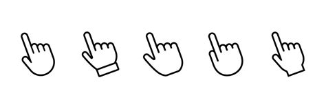 Pointer Cursor Mouse Icon Clicking Cursor Pointing Hand Clicks Icons