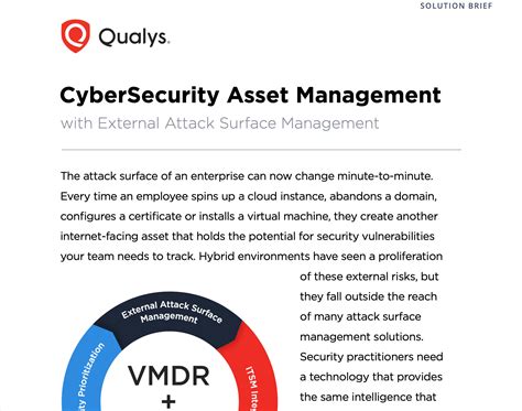 Qualys Cybersecurity Asset Management Qualys Inc