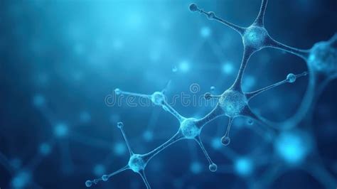 Abstract Scientific Background Featuring Interconnected Molecular Structures On A Soft Blue