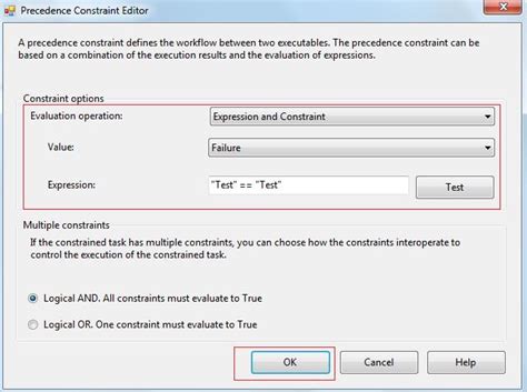 Constraint And Expression Option In Ssis Precedence 2008 R2 Msbi Guide