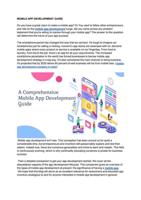 Mobile App Development Guide Pdf