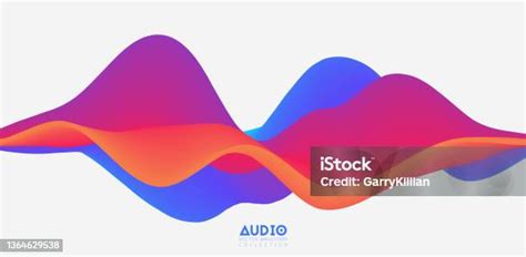 음파 시각화 3d 컬러풀 한 단단한 파형 음성 샘플 패턴 3차원 형태에 대한 스톡 벡터 아트 및 기타 이미지 3차원 형태