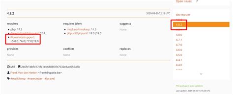 Php Laravel Newsletter Spatie Is Not Installing In Laravel 58