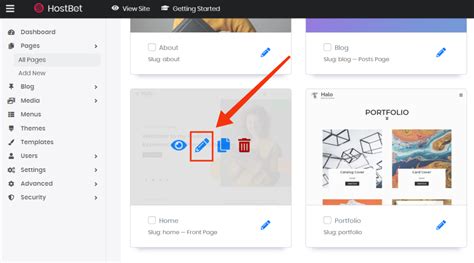 how to create a portfolio website using hostbet free website builder in