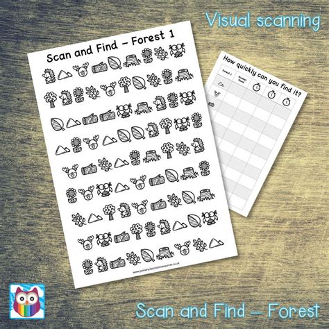 Scan And Find Forest Visual Scanning Activity Primary Classroom Resources