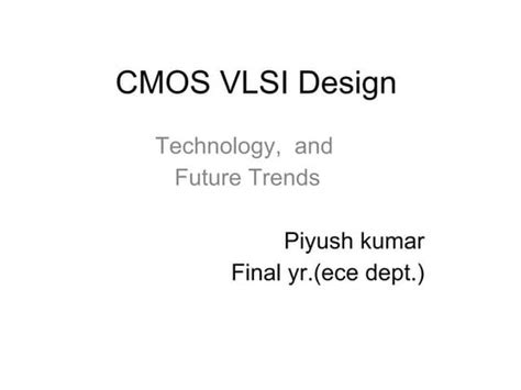 Introduction To Vlsi Design Ppt