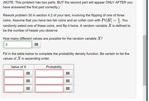 Solved NOTE This Problem Has Two Parts BUT The Second Part Chegg Com