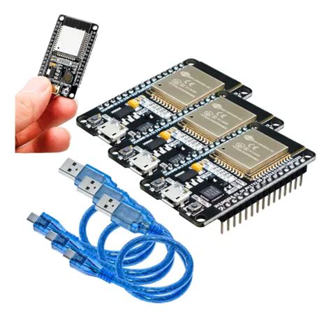3 piezas esp32 30 pines cp2102 con cable usb wifi bt ble mercadolibre