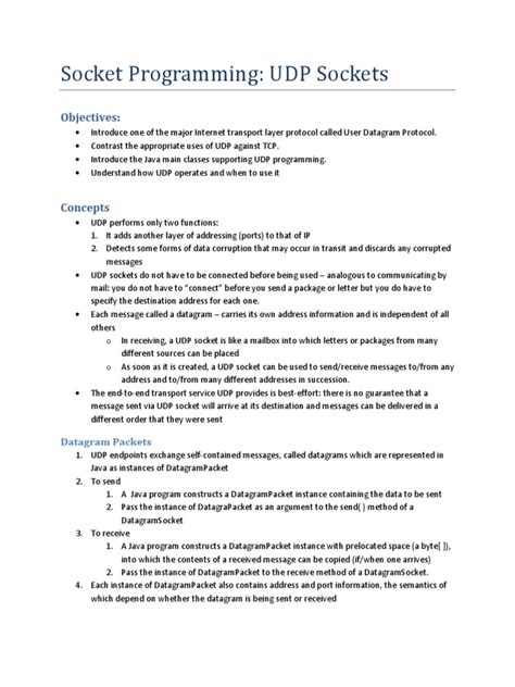 socket programming udp pdf network socket port computer networking