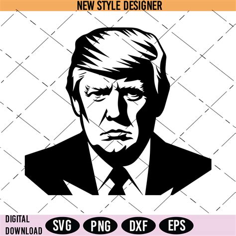 Trump Portrait Svg President Trump Svg Trump Art Svg Trum Inspire