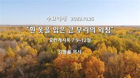231025 흰 옷을 입은 큰 무리의 외침 김형률 목사 수요예배 Youtube