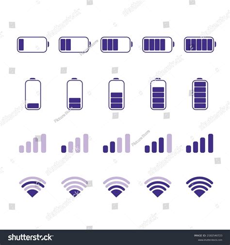 Vector Icons Connection Symbols Signs Wifi Stock Vector Royalty Free 2182540723 Shutterstock