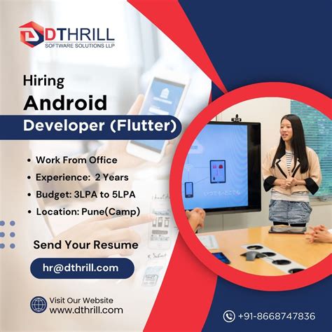 Dthrill Software Solutions Llp On Linkedin Hiring Androiddeveloper Flutterjobs Punejobs