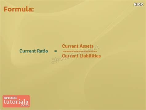 Current Ratio Formula