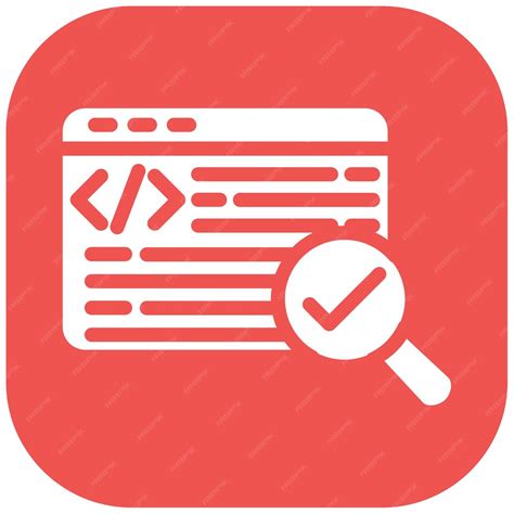 Premium Vector Code Testing Icon