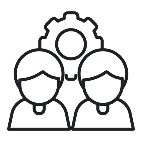 Corporate Team Icon Outline Vector Social People 16160646 Vector Art