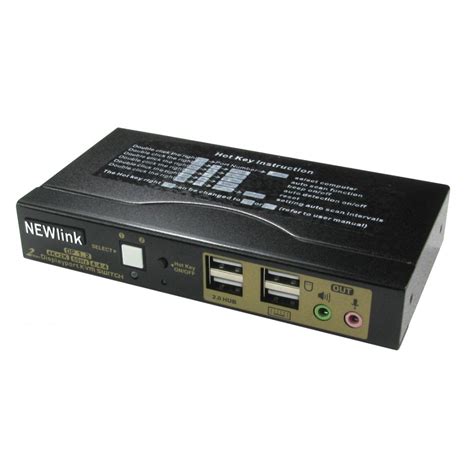 Newlink Port Displayport Kvm Switch K Hz W Cables Remote Control Splitters Switches