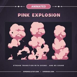 Stinger Transition Twitch Pink Explosion Scene Transitions Streamlabs Transition Obs Stream