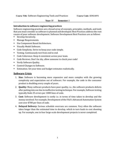 Engineering Reporting Software Best Practices Four Software Engineering