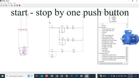 Start Stop By One Push Button Youtube