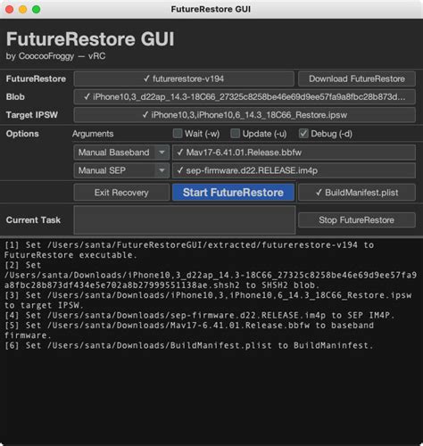 コマンド不要！futurerestoreをコマンド入力不要で実行できる「futurerestore Gui」が登場 Tools 4 Hack
