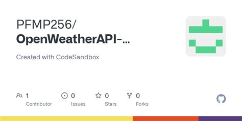 Github Pfmp256openweatherapi Portfolio Created With Codesandbox