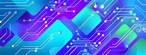 Interlocking Geometric Shapes That Morph Into Circuits Symbolizing Ai