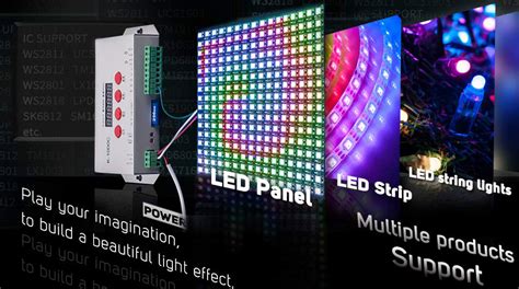 K C WS B SK WS WS Led Strip Pixels Controller DC V Addressable