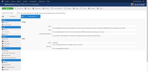 Rsformpro Form Attributes