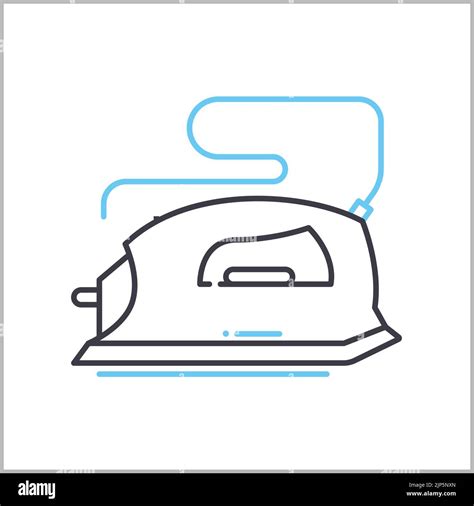 Electric Iron Line Icon Outline Symbol Vector Illustration Concept Sign Stock Vector Image
