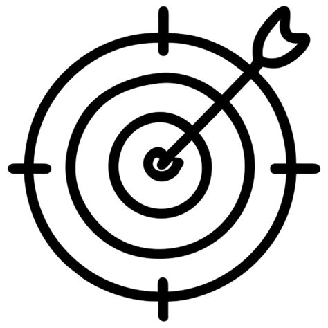 Target Icon Outline Premium Vector