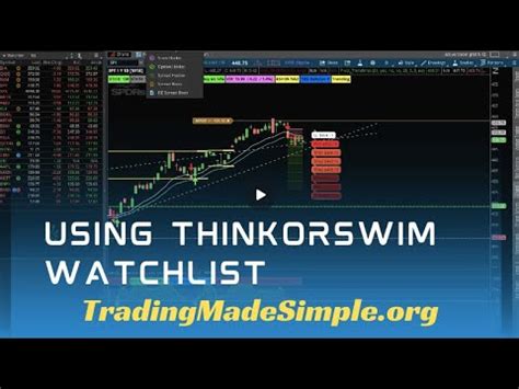 How To Use ThinkorSwim Watchlist Feature YouTube