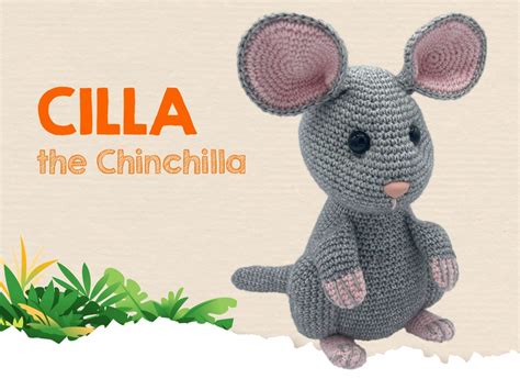 Amigurumi Crochet Pattern Chinchilla Pdf Tutorial Cilla The Chinchilla