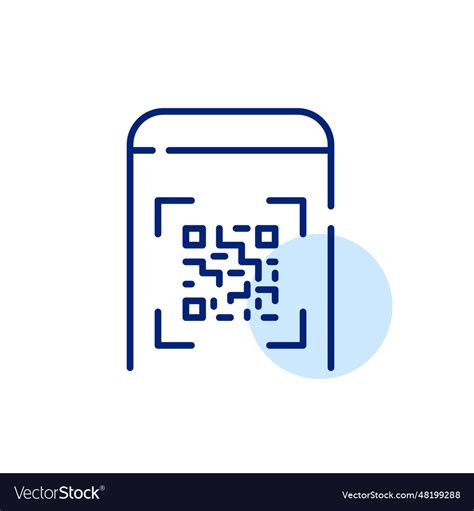 Scanning Qr Code With Smartphone App Information Vector Image