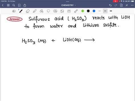 Solved Determine The Balanced Equation For The Neutralization Reaction