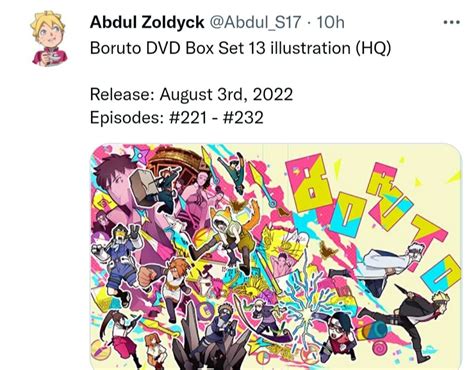 Boruto Dvd Box Set 13 Illustration R Boruto