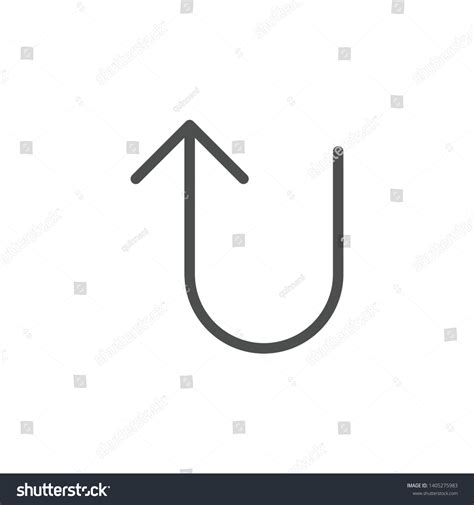 U Turn Arrow Sign Modern Simple Stock Vector Royalty Free 1405275983 Shutterstock