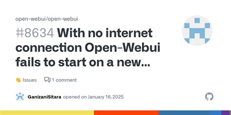 With No Internet Connection Open Webui Fails To Start On A New Installation · Open Webui Open