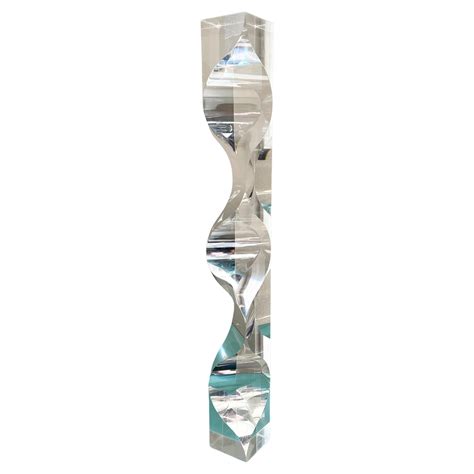 Alessio Tasca For Fusina Acrylic Lucite Prism Tower Sculpture For Sale