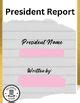 Presidents Report Template By Youve Got This Tpt
