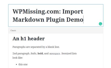 Generate Wordpress Posts Or Pages From Markdown Import Markdown Wp