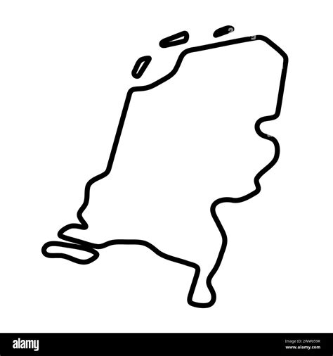 Netherlands Map Outline Map Of Netherlands Filled With A Linear