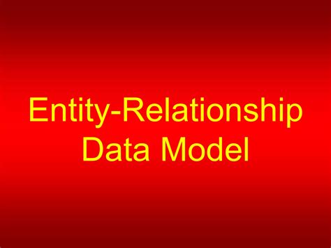 Entity Relationship Data Model In Dbms Ppt