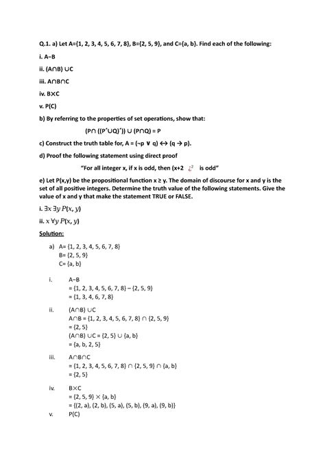 Discrete Structure Tutorial Question Question And Answer UTM Studocu