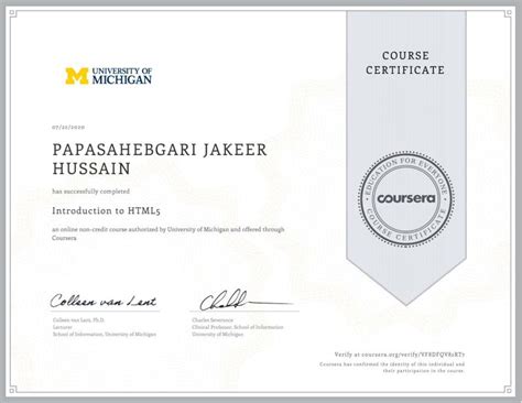 Jakeer Hussain On Linkedin Html5 Coursera