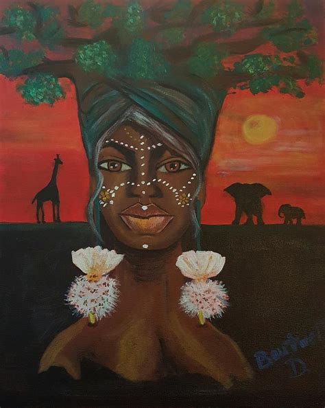 Mother Baobab Painting By Doloris Boutwell Fine Art America