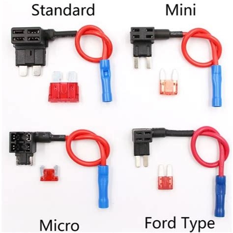 MINI FUSE Add Circuit Fuse Holder ATM APM Blade Tap Dual Adapter Auto Car Fuse With Holder And Wire