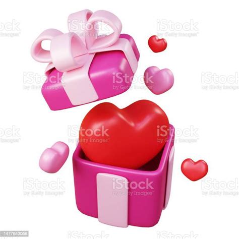 발렌타인 데이 디자인 장식적인 축제 개체가 있는 장미로 가득한 현실적인 선물 상자 열기 생일과 발렌타인 데이 결혼식 서프라이즈