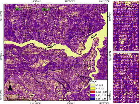 The Average Correlation Texture Map For Dtm And Landslide Locations Download Scientific