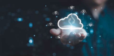 premium photo businessman holding and giving virtual cloud computing